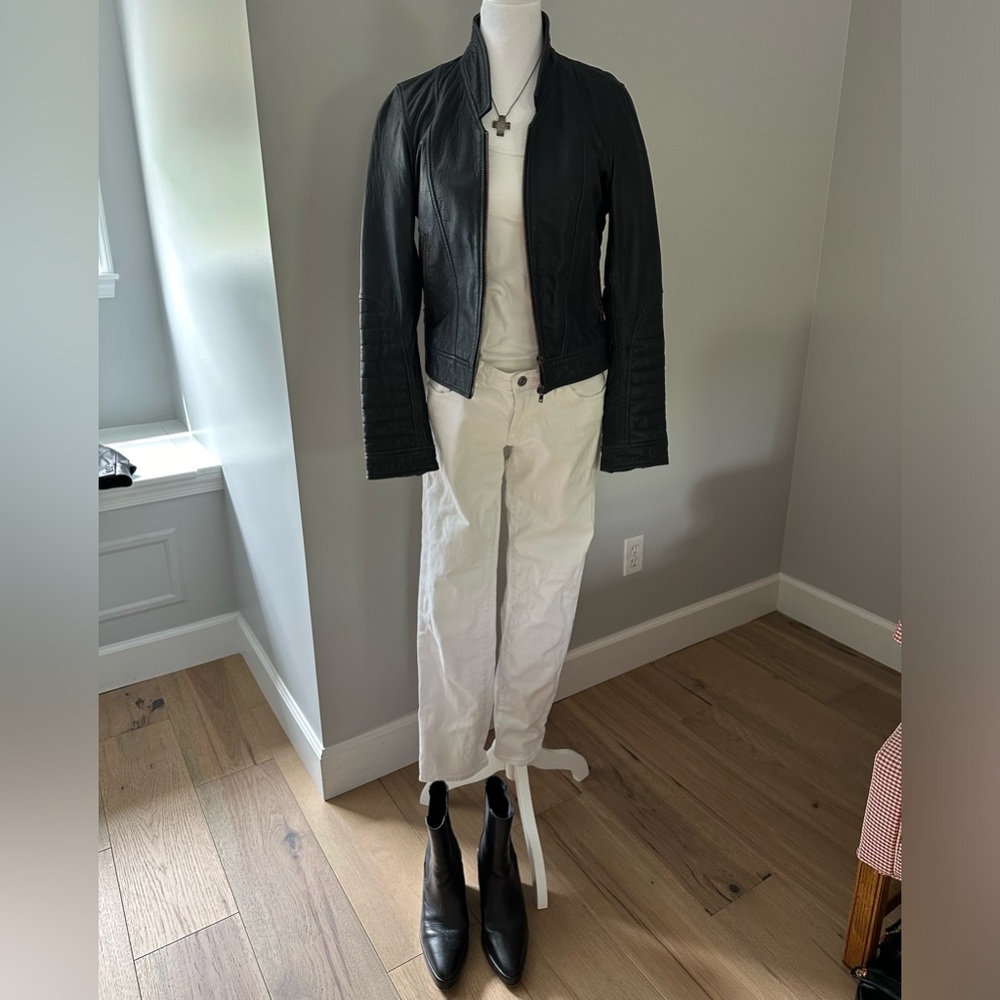 Jcrew Midnight Blue Biker Jacket - Gem